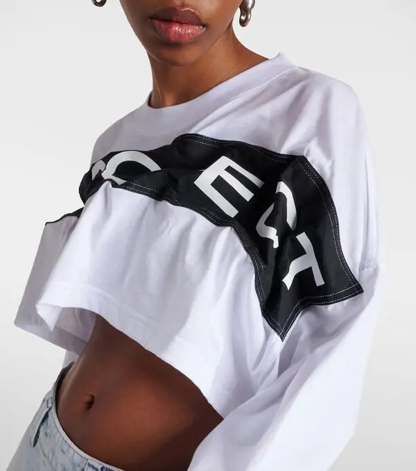 Y/project Logo Cotton Crop Top