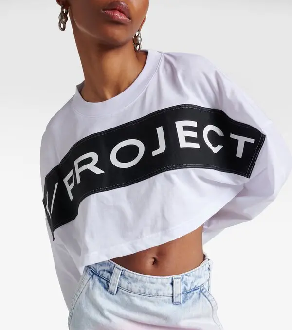 Y/project Logo Cotton Crop Top