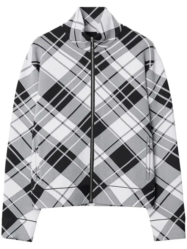 Burberry Checked Lightweight Jacket - Black