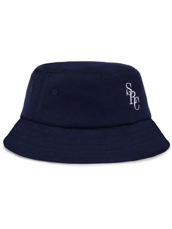SPORTY & RICH Embroidered Bucket Hat - Blue