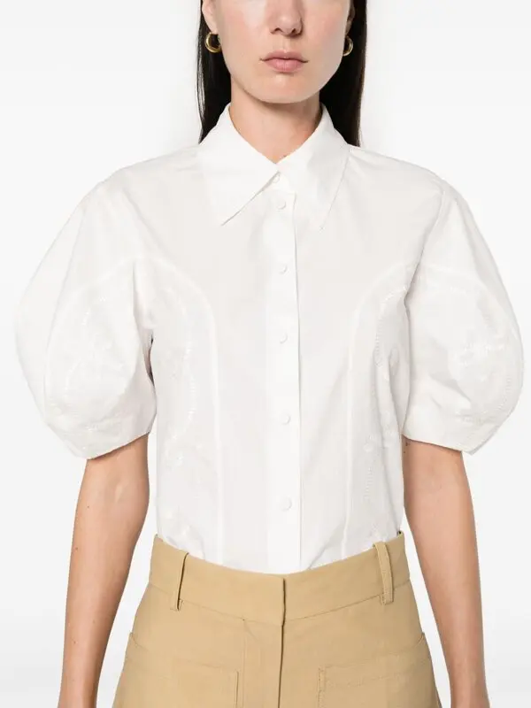 Chloé Embroidery-detail Poplin Shirt