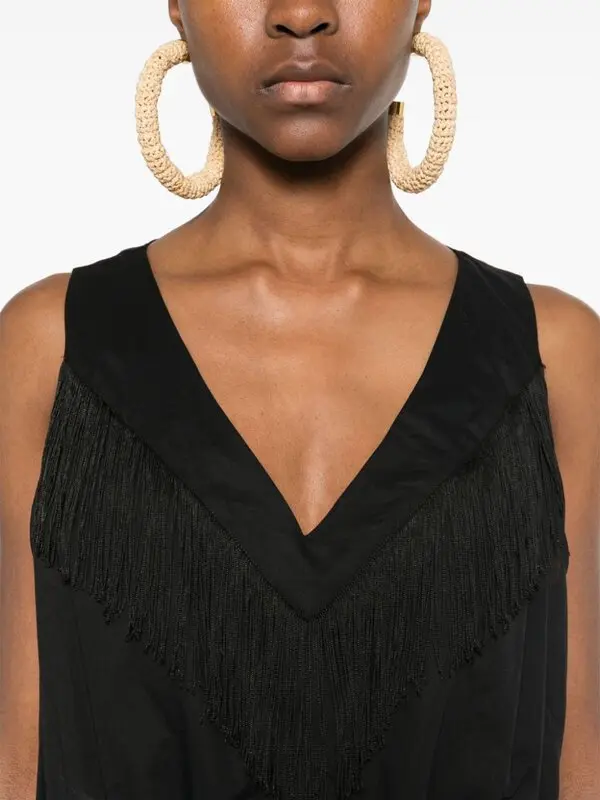 pinko fringe dress Pinko Kiwi Satin Fringe Dress