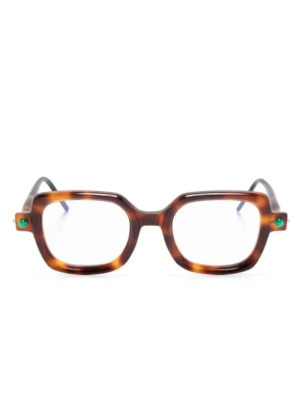 KUBORAUM P4 Hs Square-frame Glasses - Brown