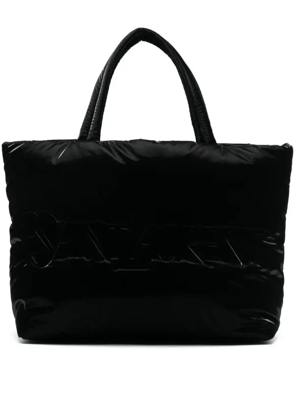 Saint Laurent Debossed-logo Tote Bag - Black