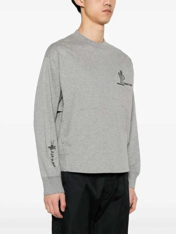 Moncler Logo Appliqué Cotton Sweatshirt