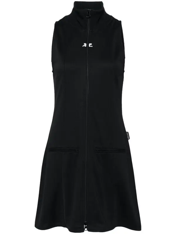 COURREGES Interlock Logo-embroidered Minidress