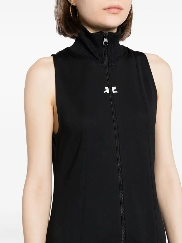 COURREGES Interlock Logo-embroidered Minidress
