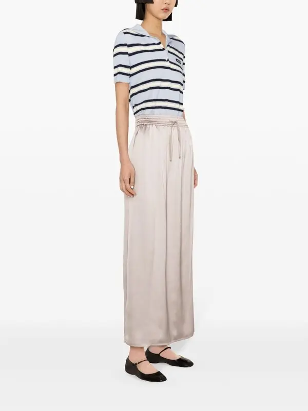 Herno Drawstring-waist Satin Midi Skirt