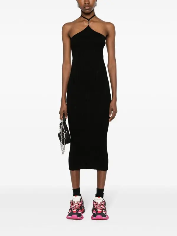Amiri Logo-plaque Midi Dress