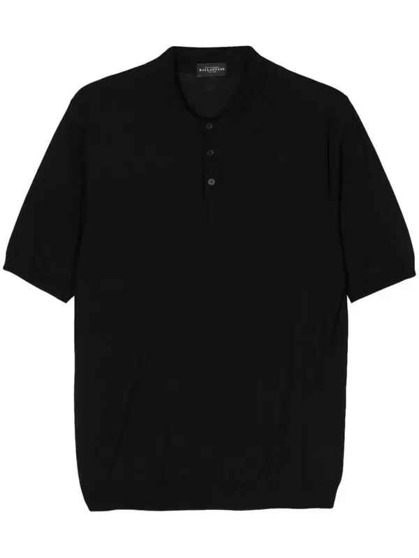 BALLANTYNE Cotton Polo Shirt - Black