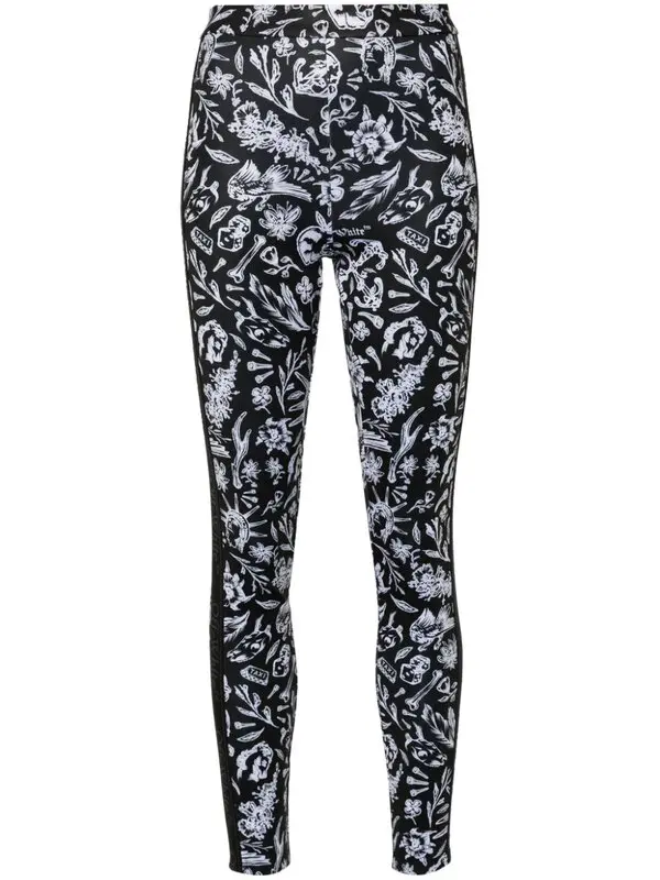 Off-White Tattoo-print Performance Leggings