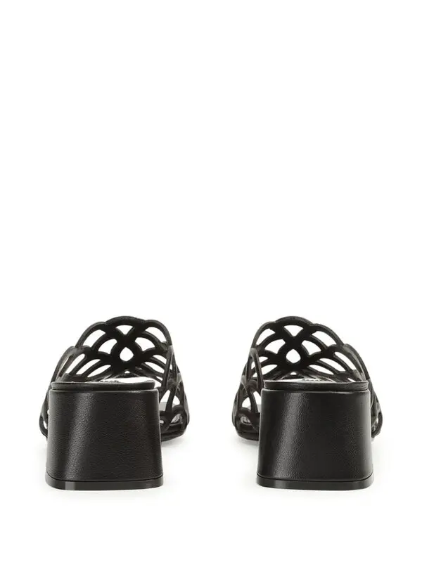 SERGIO ROSSI 45mm Mermaid Leather Mules