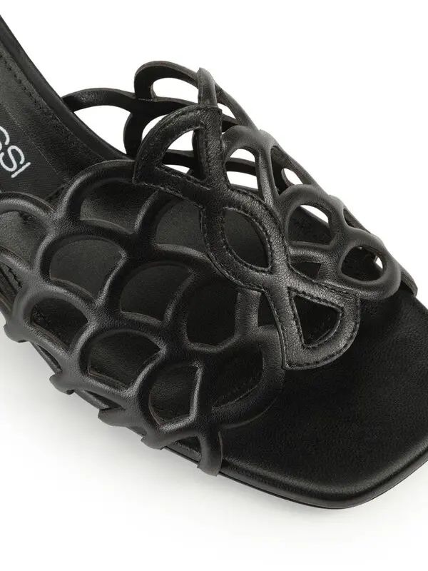 SERGIO ROSSI 45mm Mermaid Leather Mules