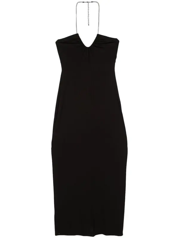Michael Kors Ruched Halterneck Dress