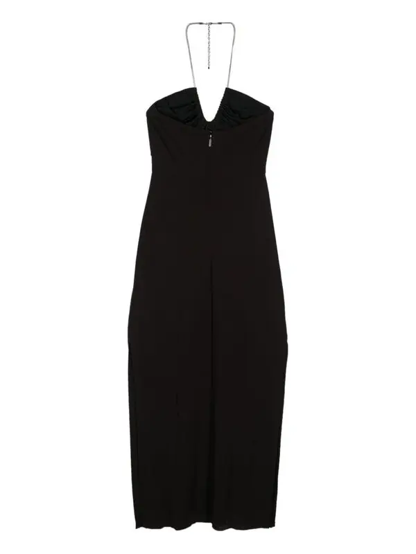 Michael Kors Ruched Halterneck Dress