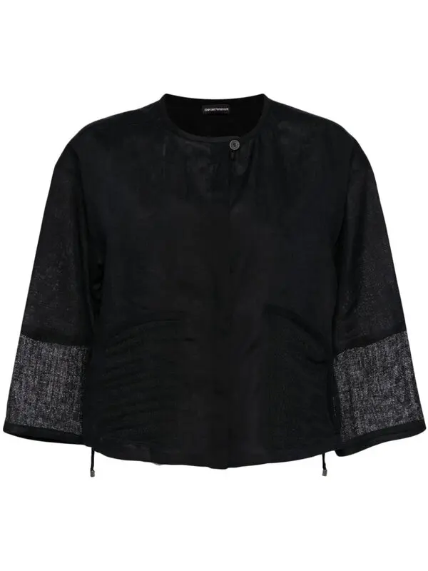 Emporio Armani Panelled Linen Blouse