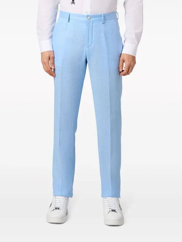 Philipp Plein Linen Tailored Trousers