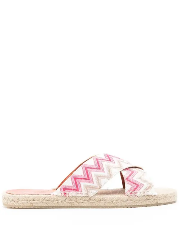 Missoni Zigzag Open Espadrilles - Pink