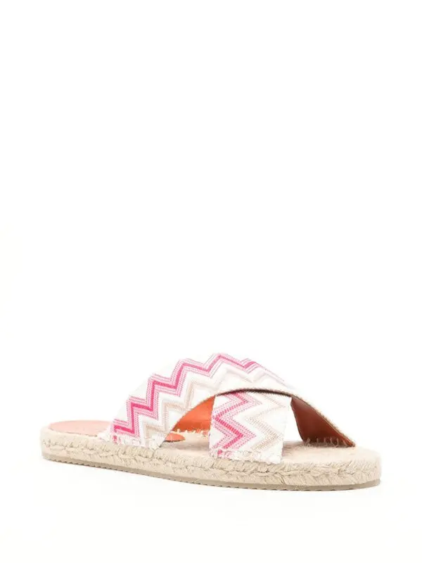 Missoni Zigzag Open Espadrilles - Pink