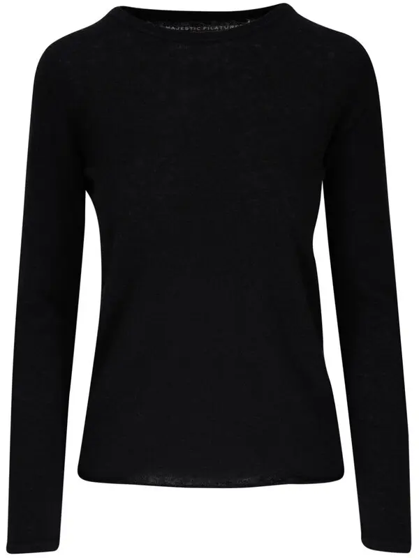 Majestic Filatures Cashmere Sweater - Black