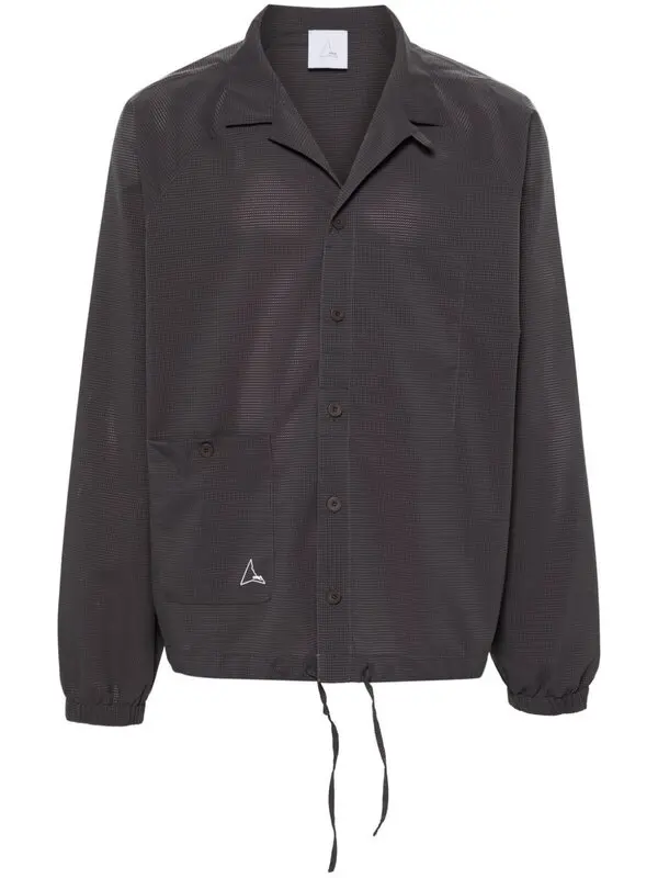 ROA Camp-collar Perforated Shirt