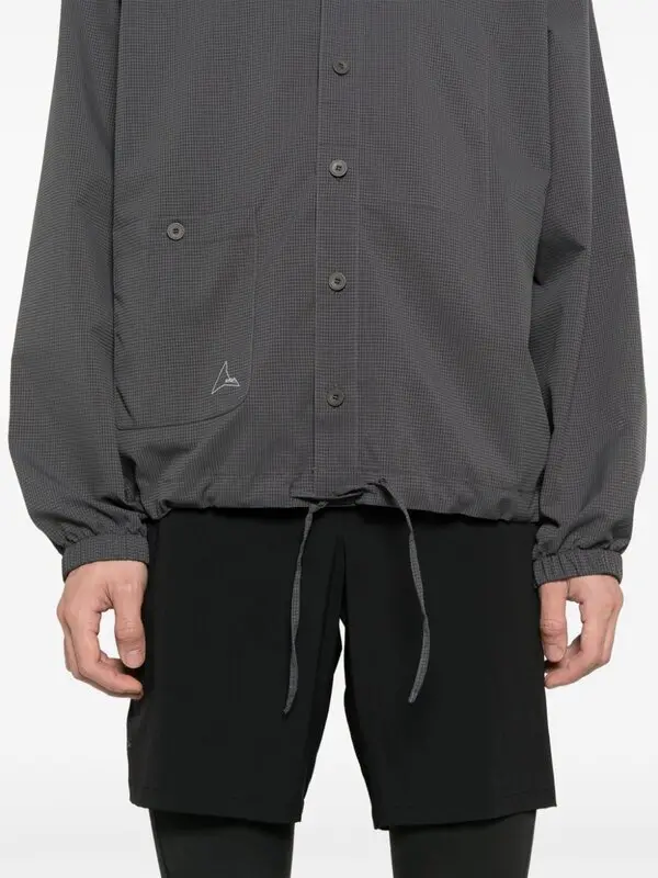 ROA Camp-collar Perforated Shirt