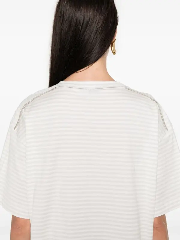 Brunello Cucinelli Striped Cotton T-shirt