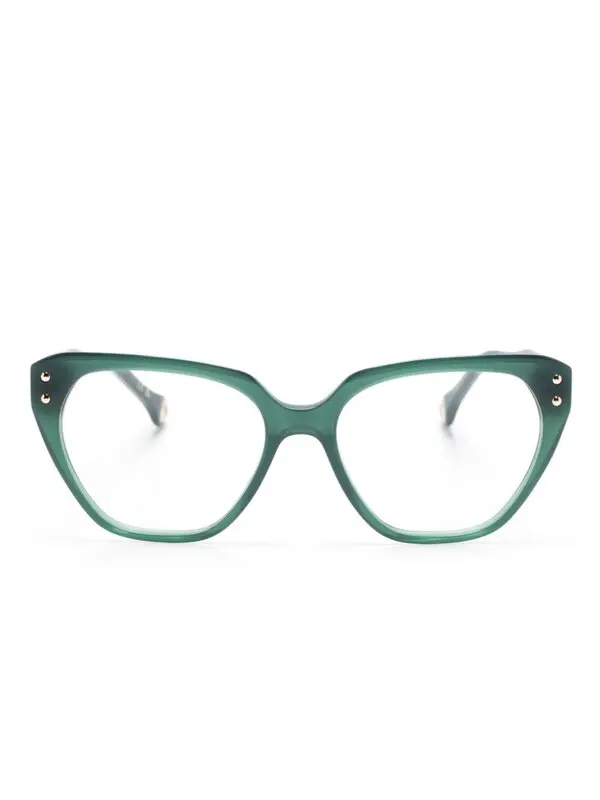 Carolina Herrera Square Frame Eyeglasses - Green
