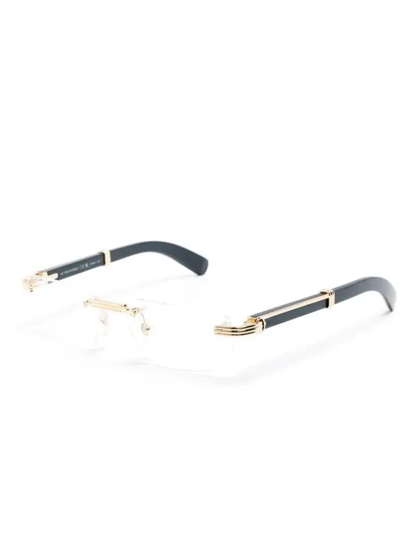 Cartier Rectangle-frame Glasses - Green