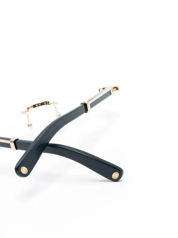 Cartier Rectangle-frame Glasses - Green