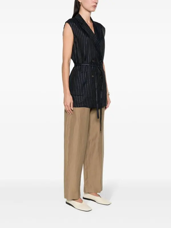Brunello Cucinelli Pinstripe-pattern Belted Waistcoat