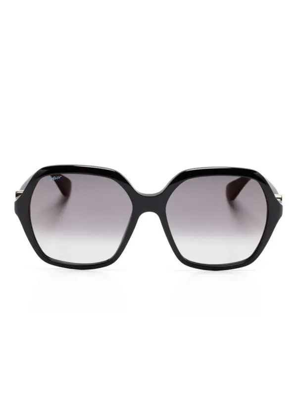 Cartier Geometric-frame Sunglasses - Black