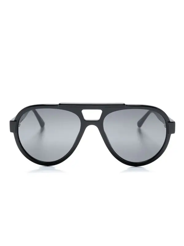 Linda Farrow X The Attico Jurgen Pilot-frame Sunglasses - Black