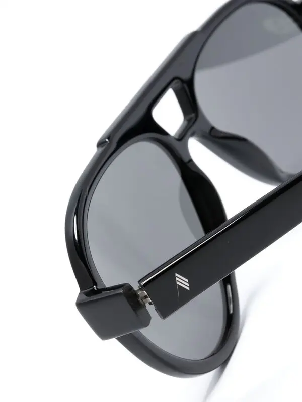 Linda Farrow X The Attico Jurgen Pilot-frame Sunglasses - Black