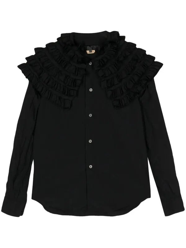 Comme Des Garçons Ruffled Long-sleeve Shirt