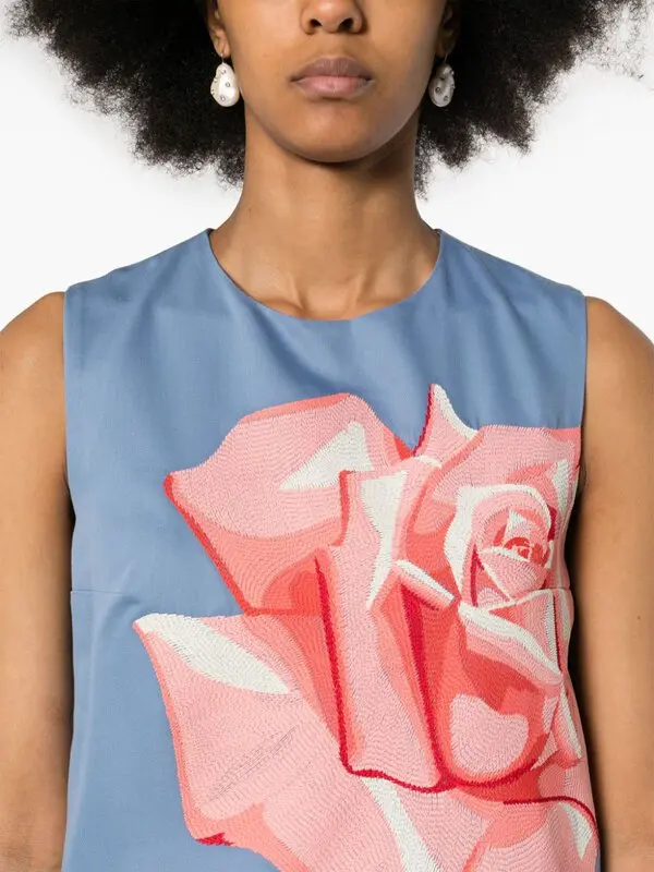 Kenzo Rose-embroidered Mini Dress