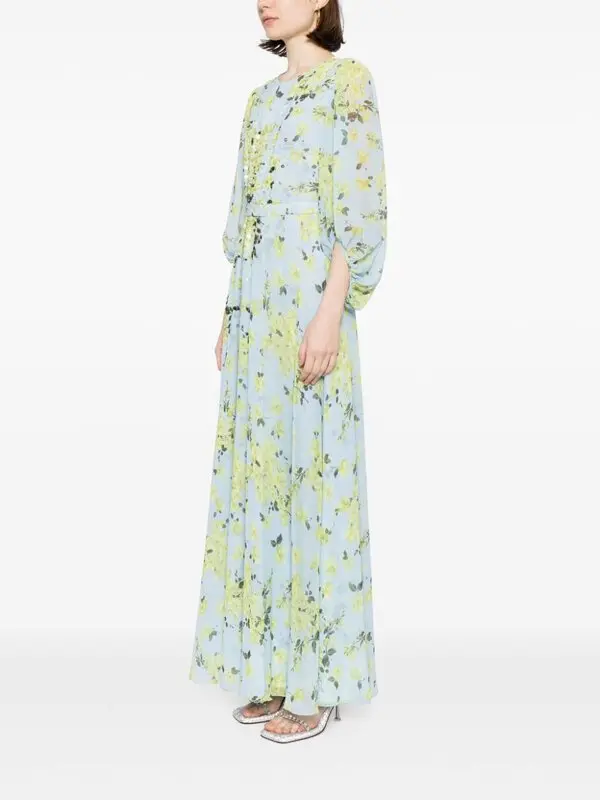 Sachin & Babi Bianca Chiffon Gown - Blue