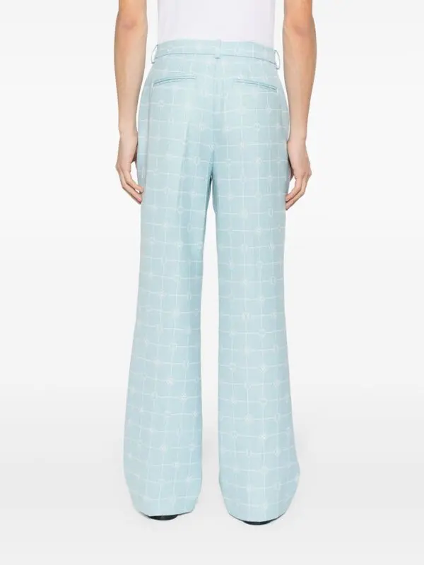 Casablanca Logo Windowpane Straight Trousers