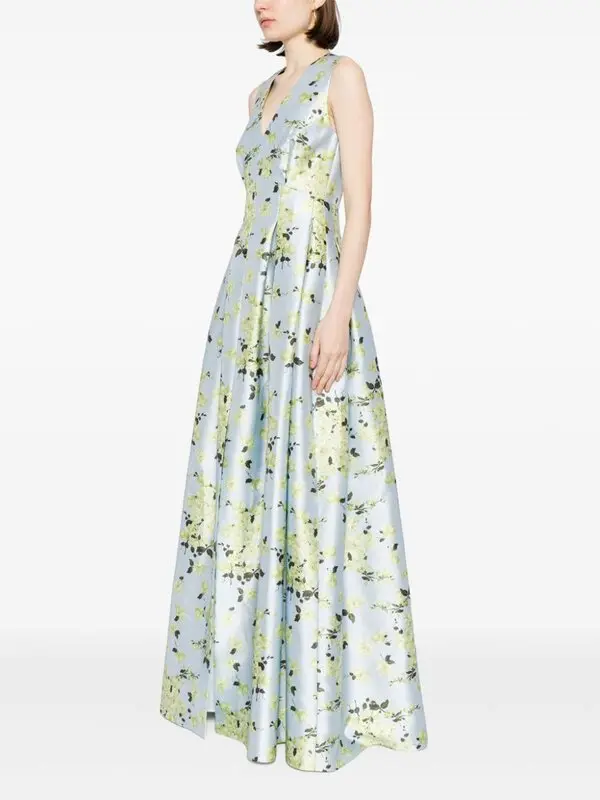 Sachin & Babi Brooke Floral-print Gown - Blue