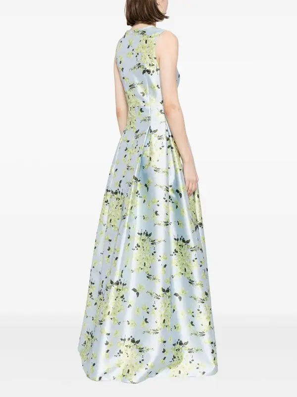 Sachin & Babi Brooke Floral-print Gown - Blue