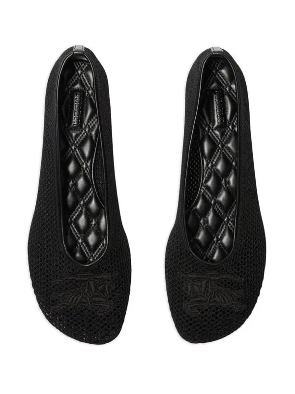 Burberry Mesh Ballerina Shoes - Black