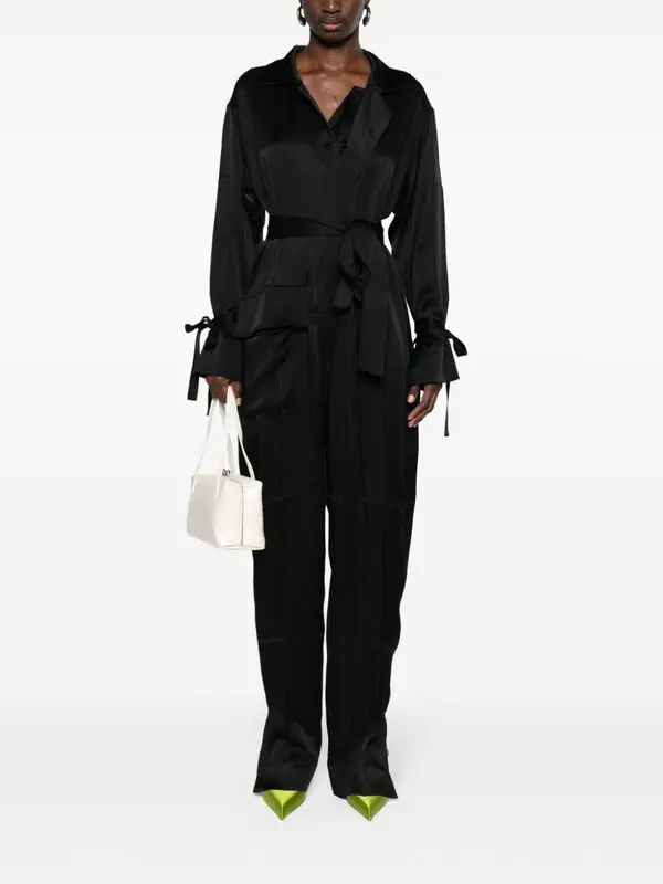 Victoria Beckham Spread-collar Crepe Jumpsuit
