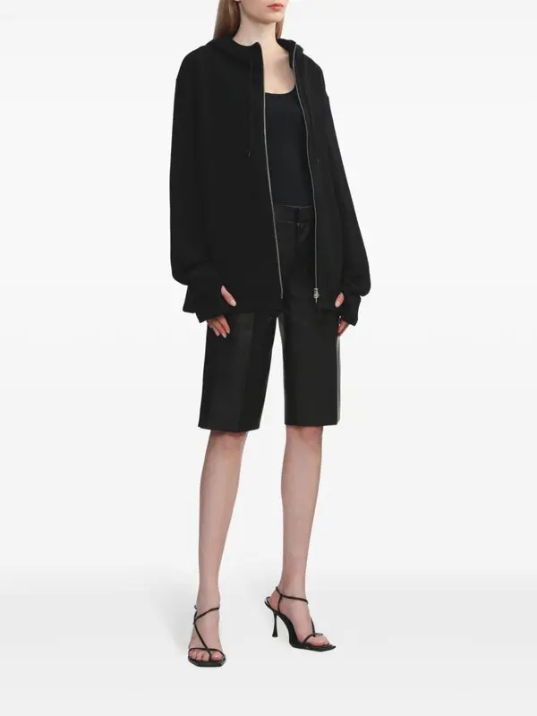 Helmut Lang Leather Knee-length Shorts
