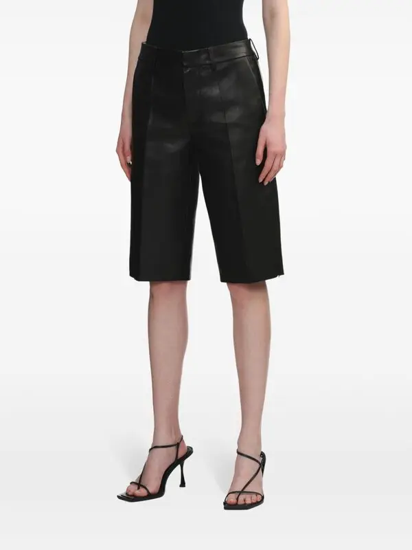 Helmut Lang Leather Knee-length Shorts