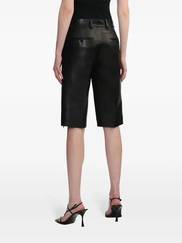 Helmut Lang Leather Knee-length Shorts