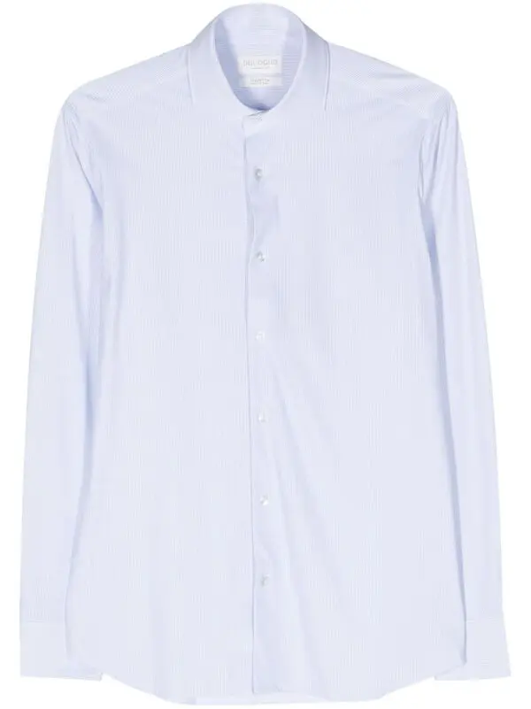 DELL'OGLIO Striped Classic-collar Shirt