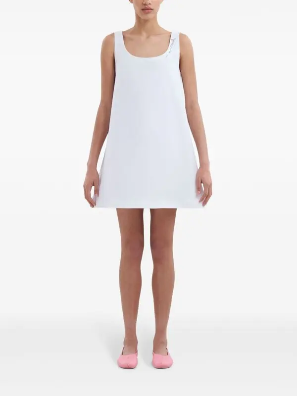 Marni Logo-embroidered Cotton Minidress