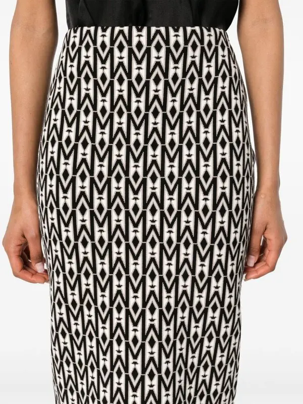 Mackage Geometric-pattern Knit Pencil Skirt