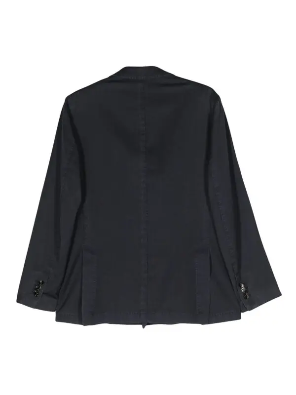 DELL'OGLIO Double-breasted Wool Blazer - Blue