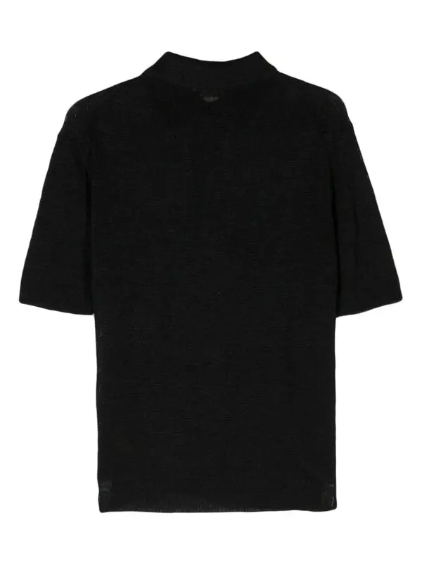 DELL'OGLIO Open-knit Polo Shirt